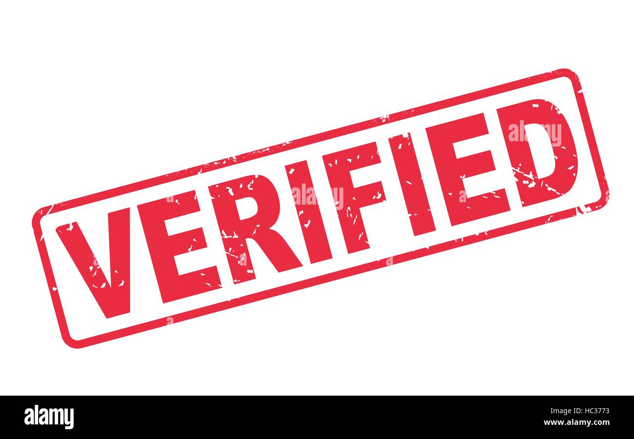stamp verified with red text over white background Stock Vector Image ...