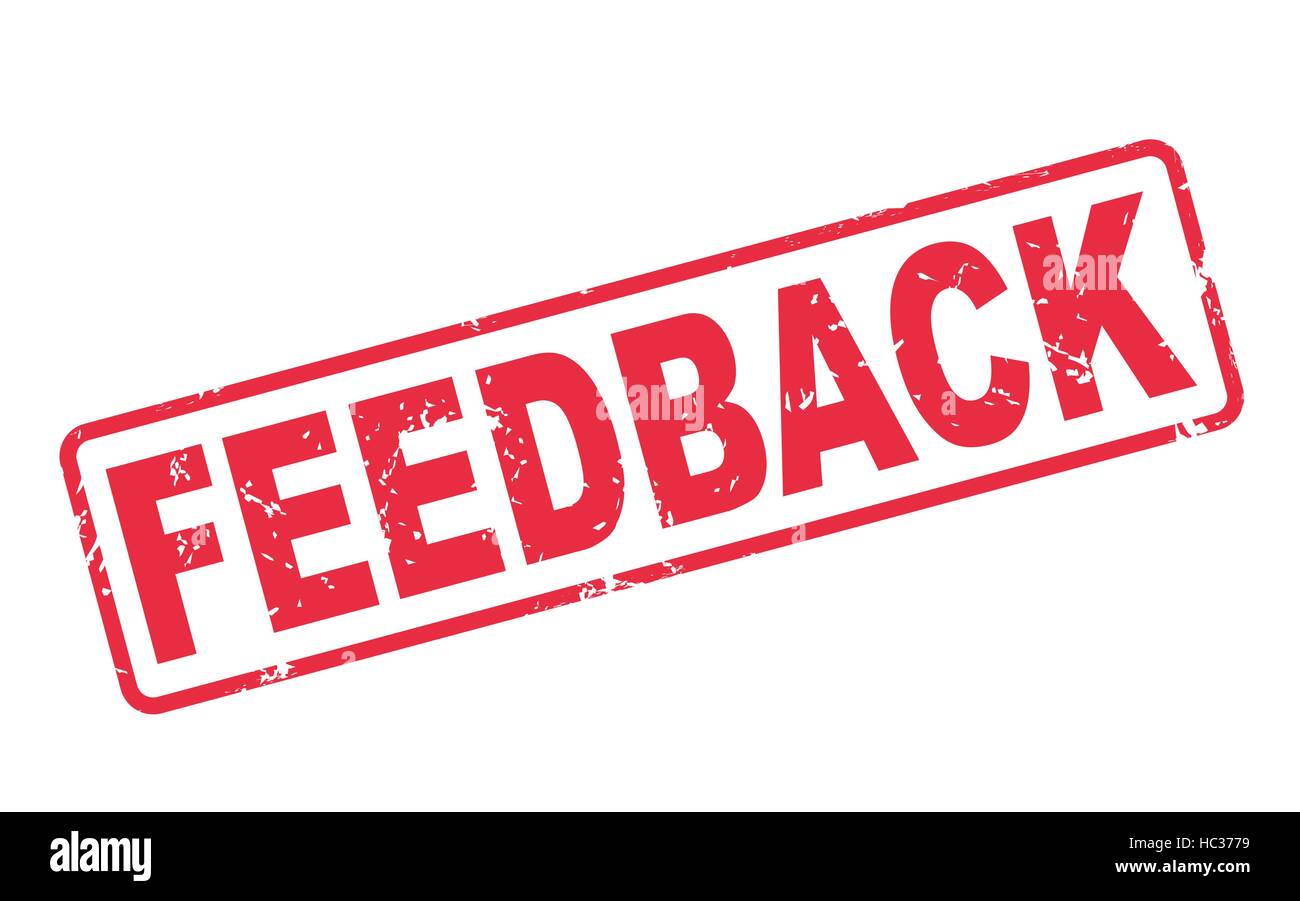 stamp feedback with red text over white background Stock Vector Image ...