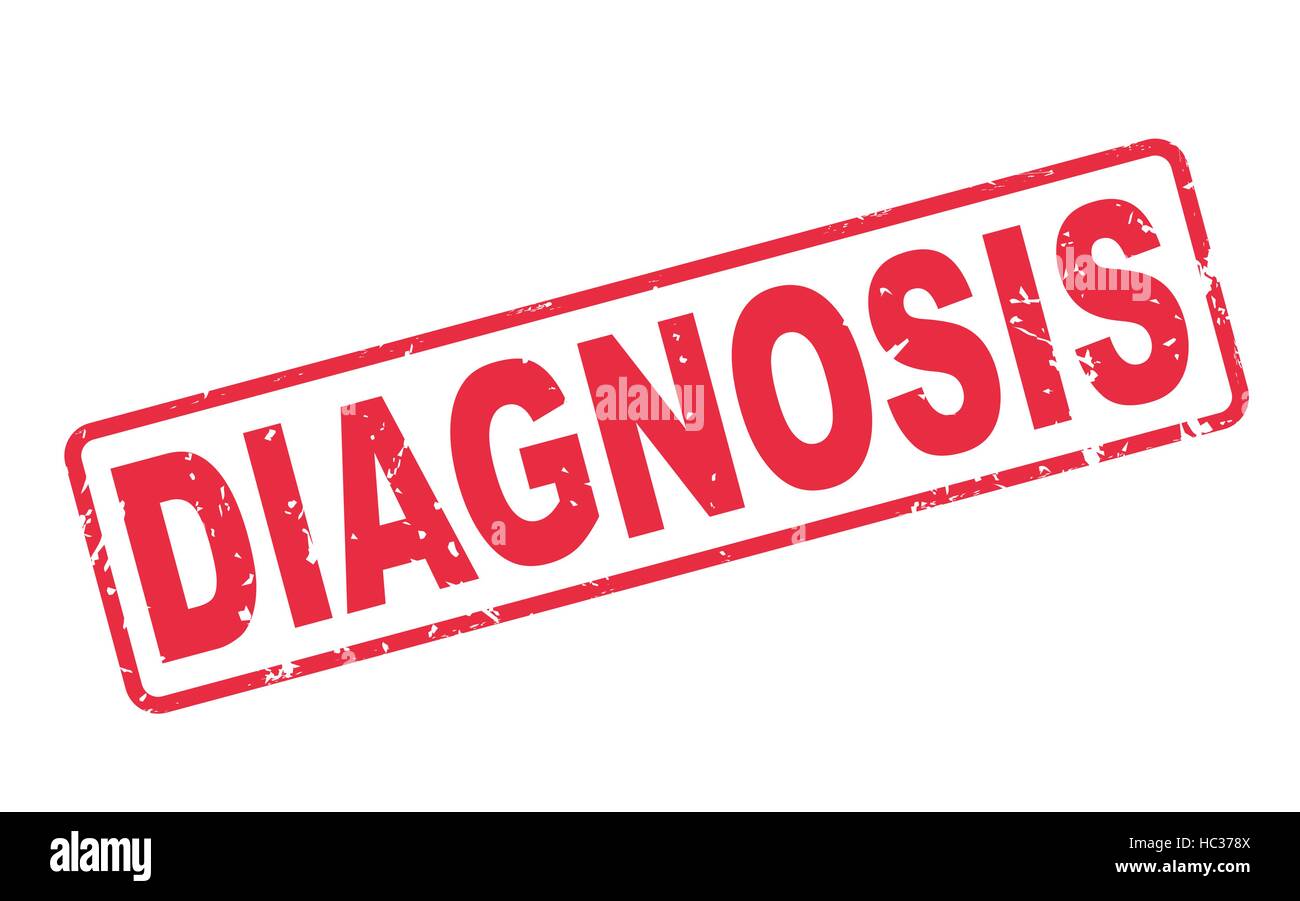 stamp diagnosis with red text over white background Stock Vector Image ...