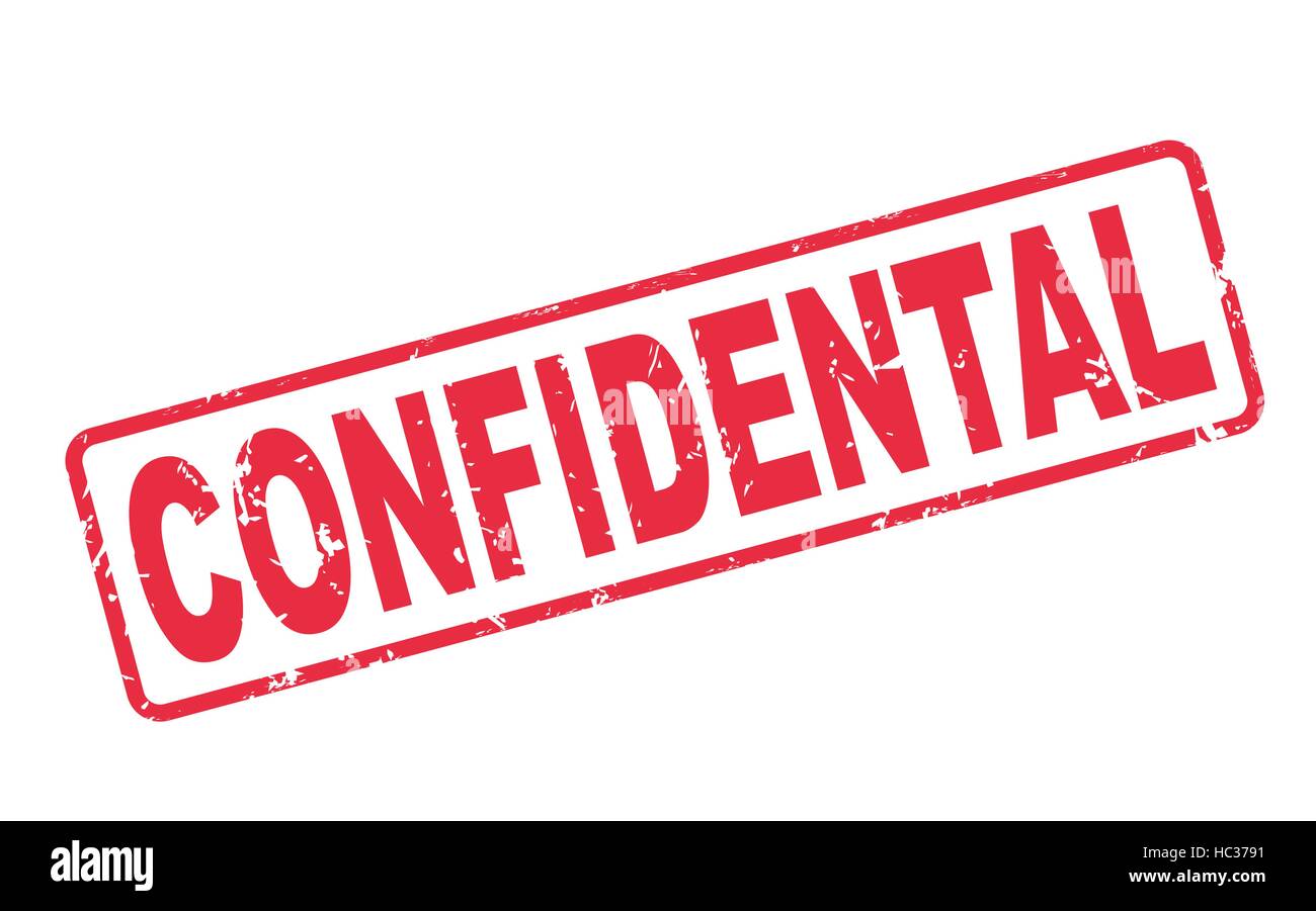 stamp confidential with red text over white background Stock Vector ...