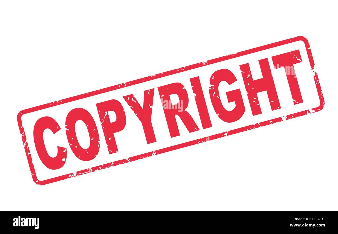 stamp copyright with red text over white background Stock Vector Image ...