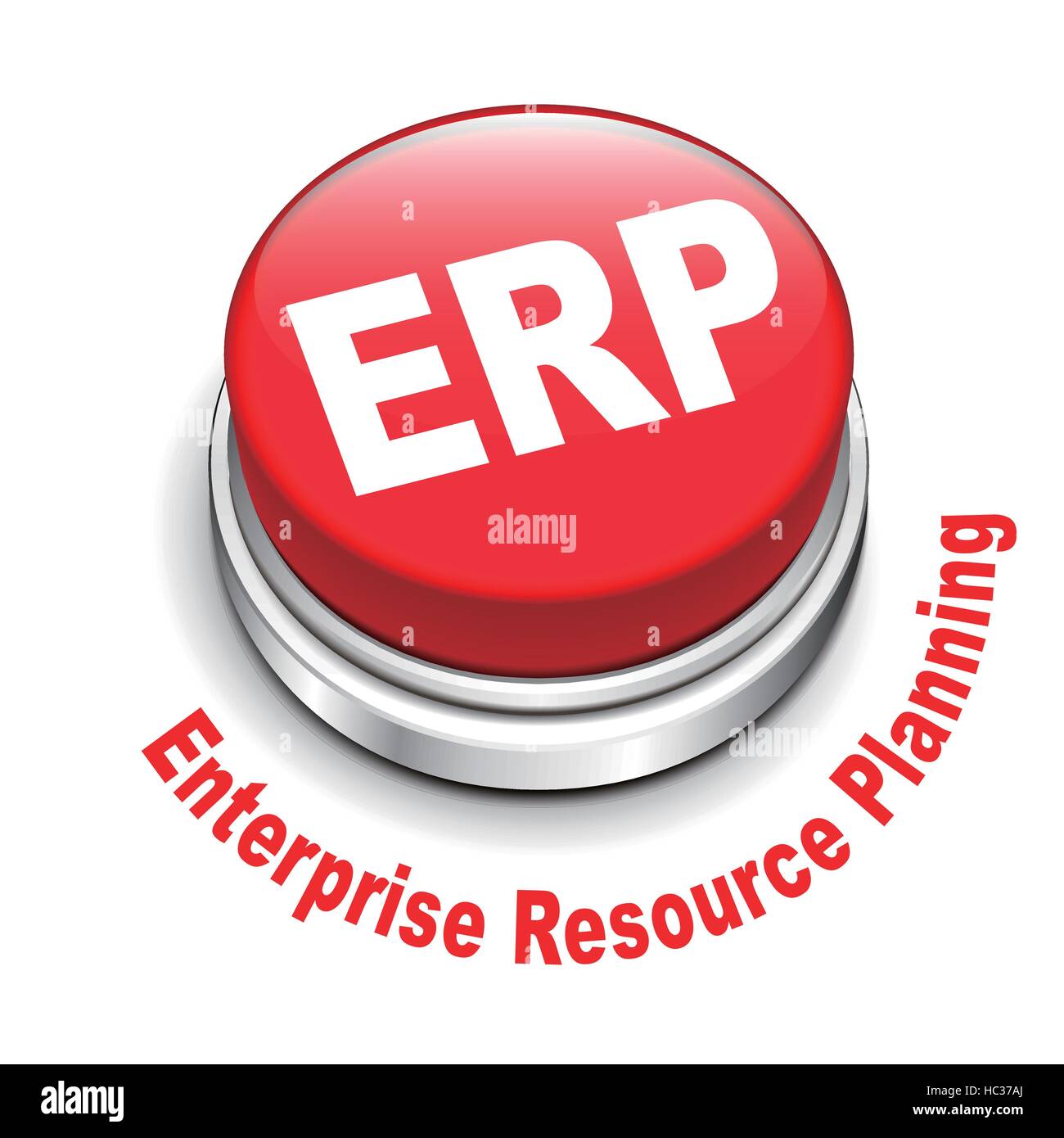 3d illustration of ERP Enterprise Resource Planning isolated white ...