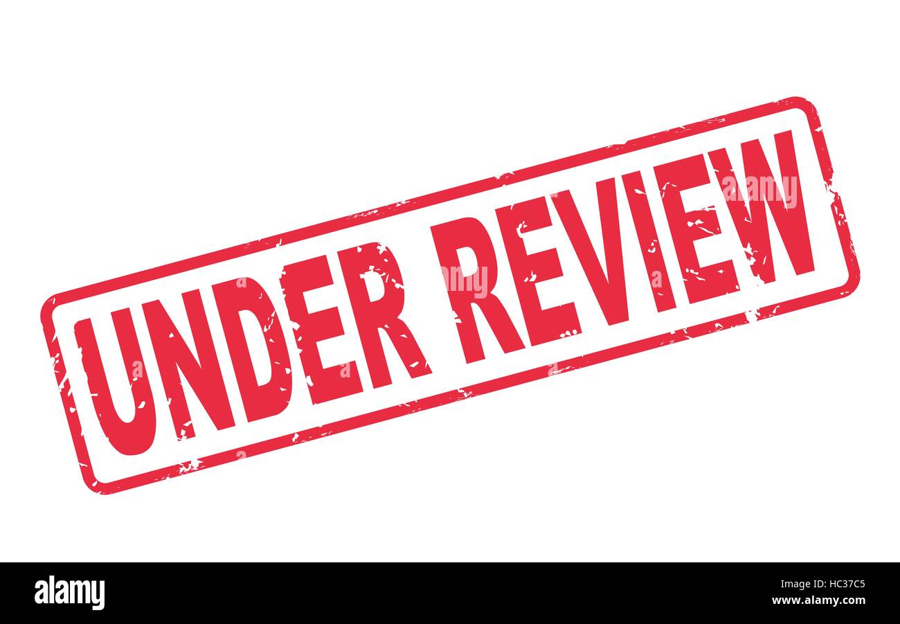 stamp under review with red text over white background Stock Vector ...