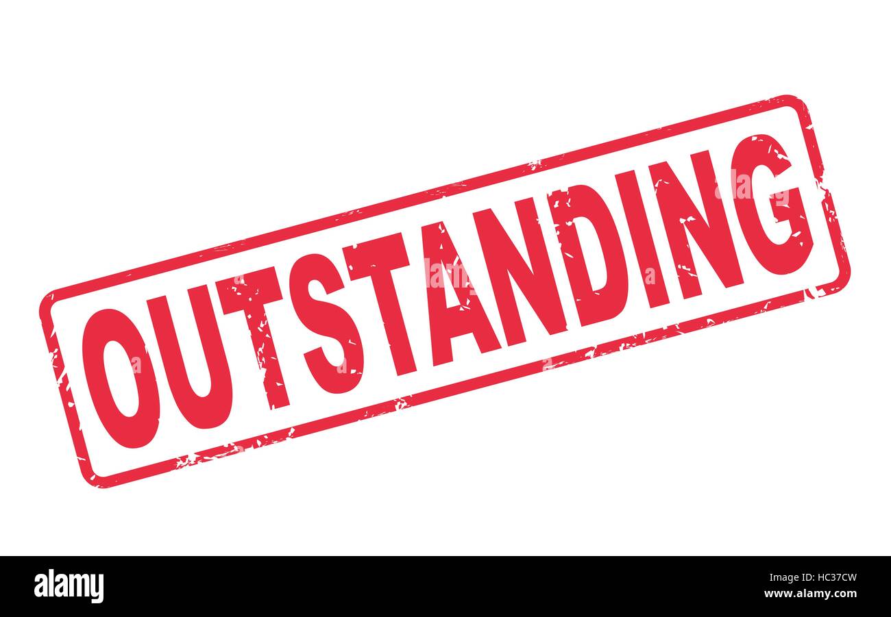 stamp outstanding with red text over white background Stock Vector ...