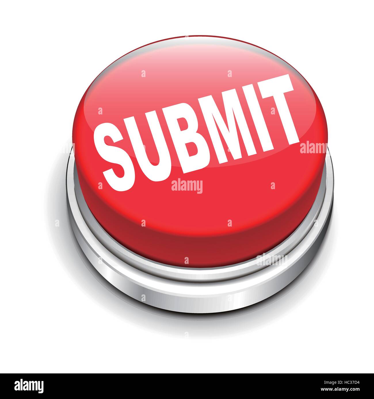 3d illustration of submit button isolated white background Stock Vector ...