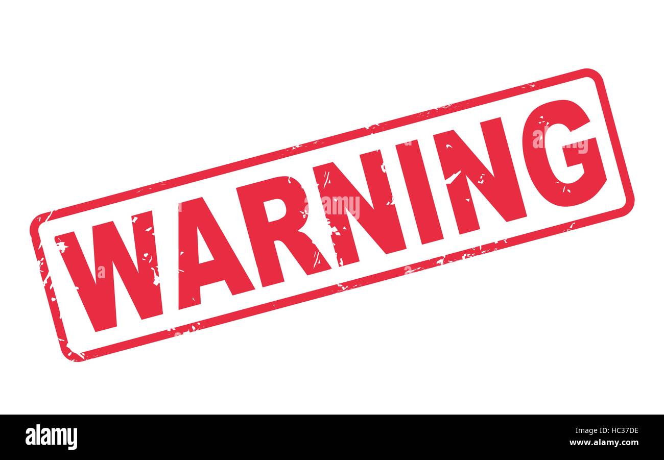 stamp warning with red text over white background Stock Vector Image ...