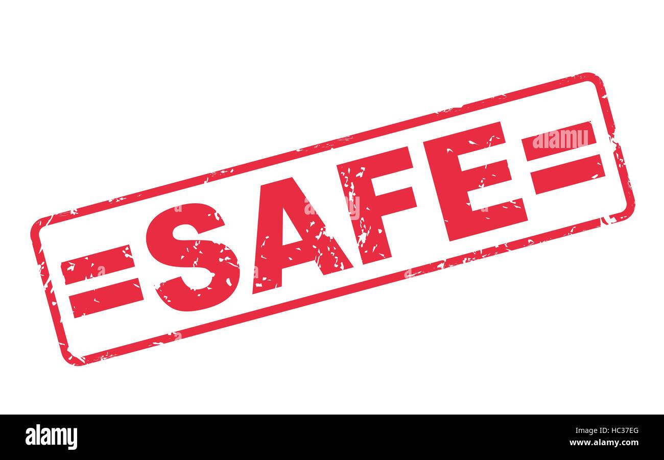 stamp safe with red text over white background Stock Vector Image & Art ...