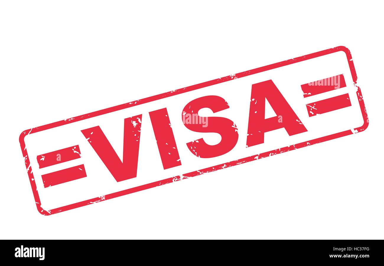 stamp visa with red text over white background Stock Vector Image & Art ...