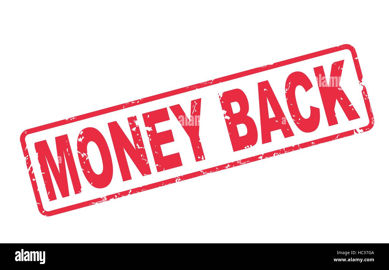 stamp money back with red text over white background Stock Vector Image ...