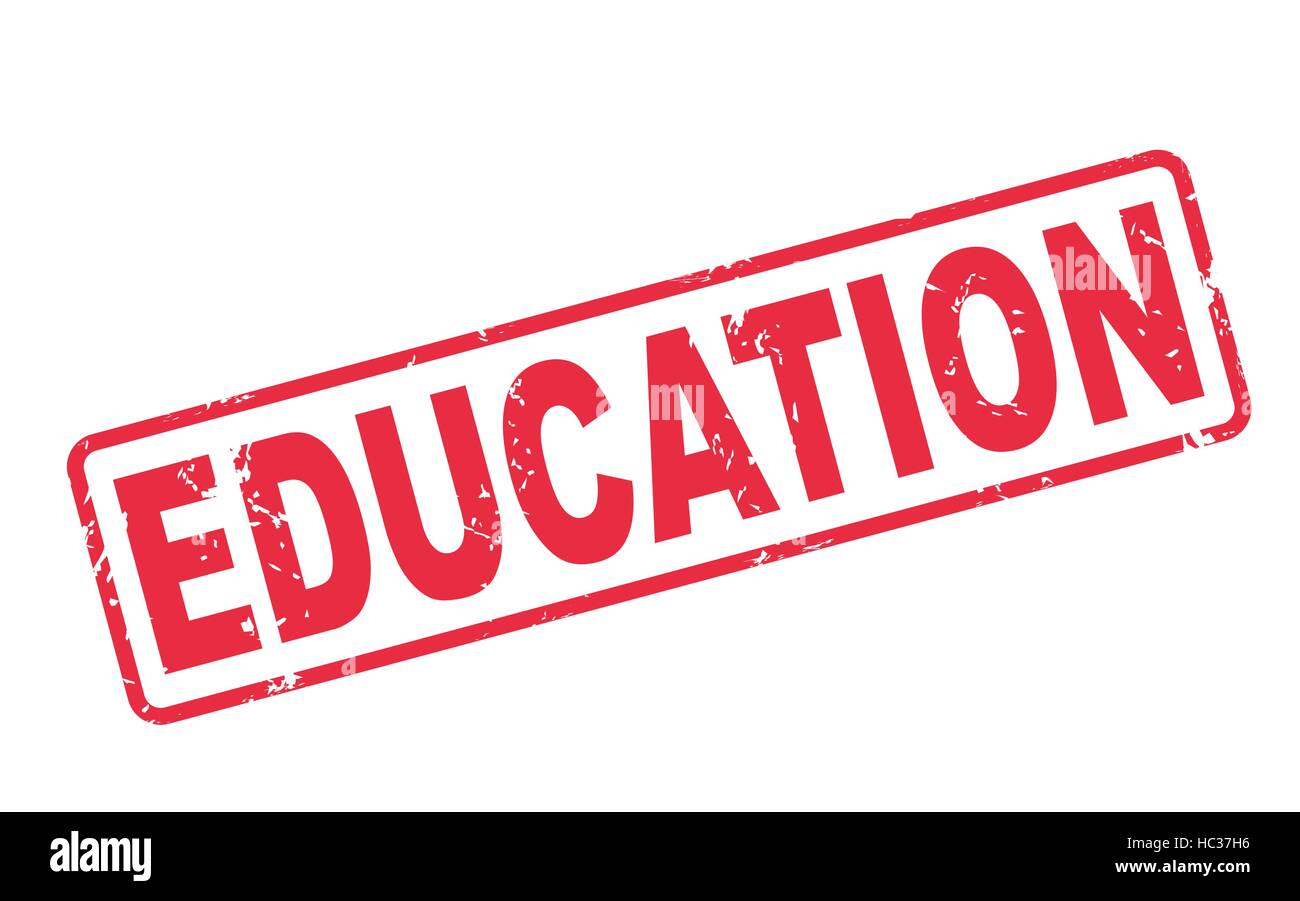 stamp education with red text over white background Stock Vector Image ...