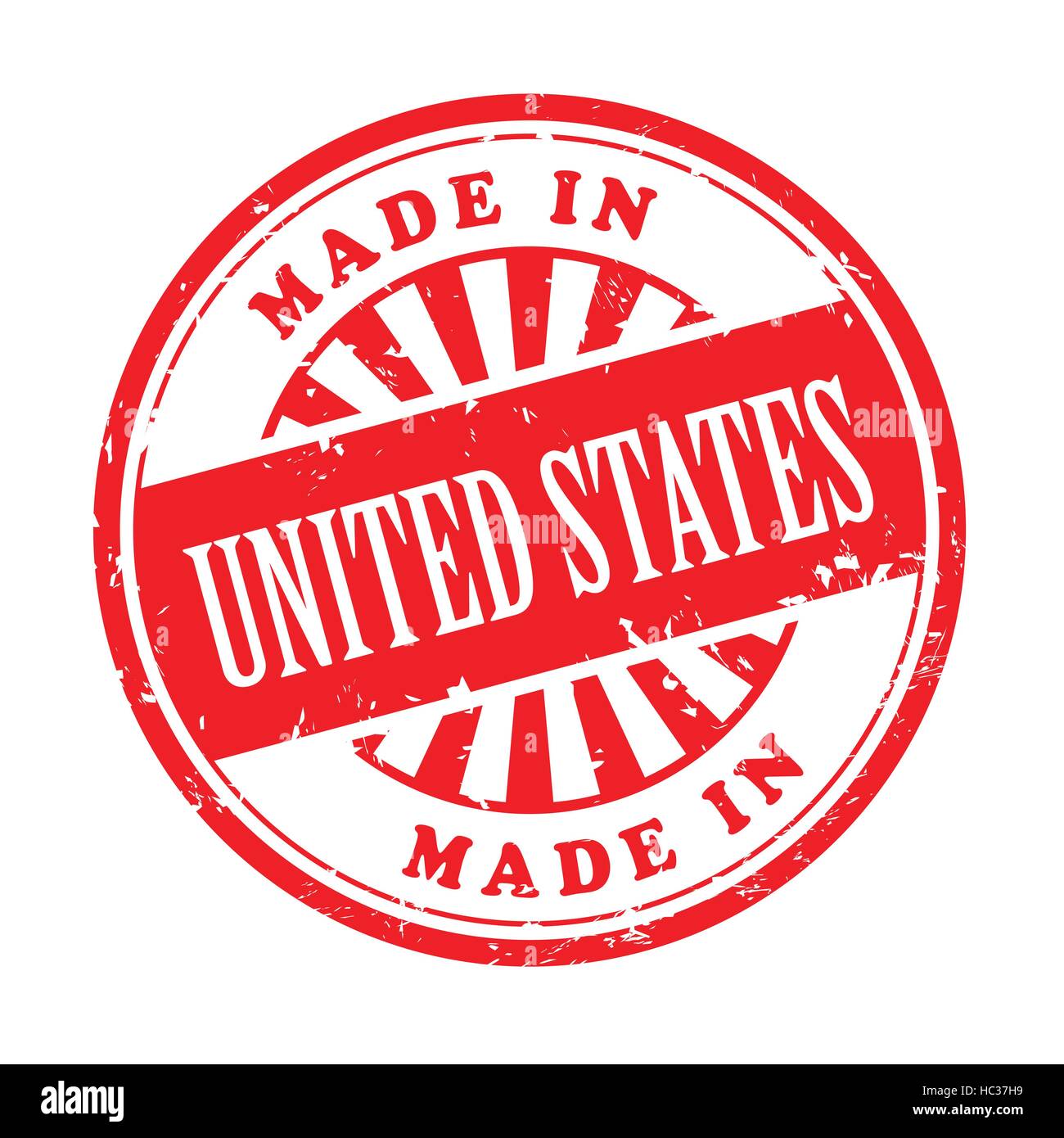 illustration of grunge rubber stamp with the text made in United States ...
