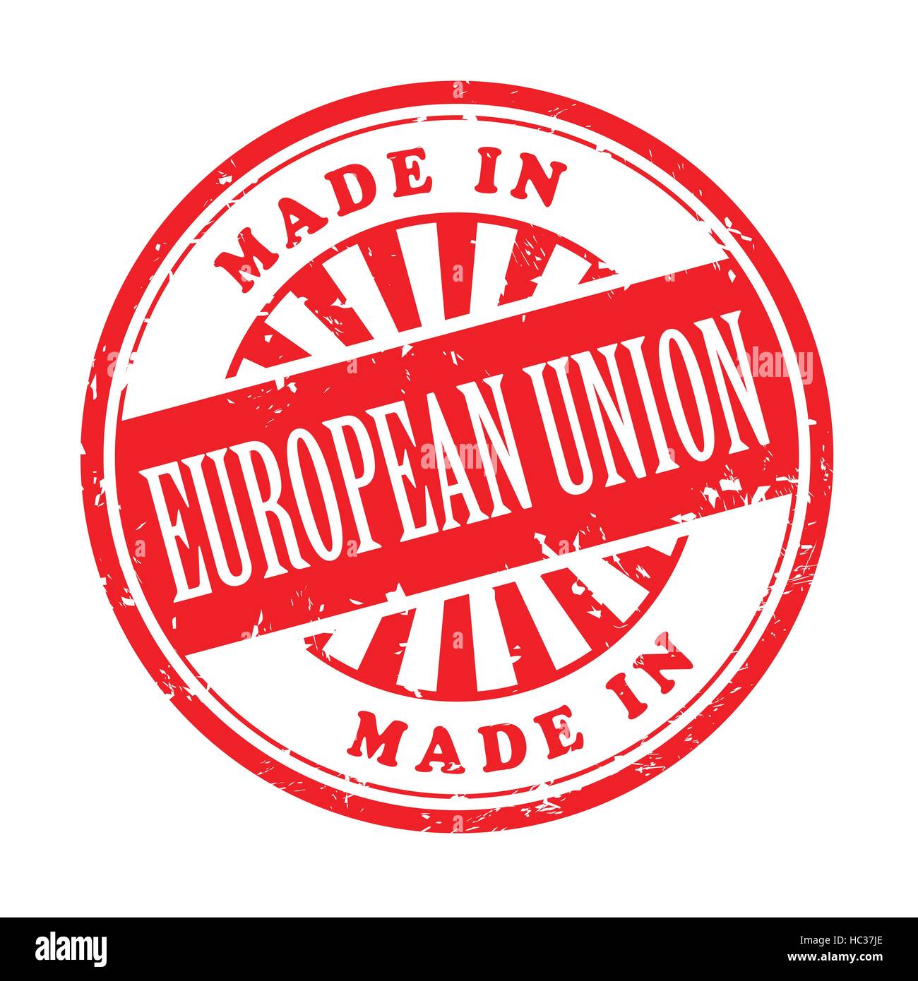 illustration of grunge rubber stamp with the text made in European ...