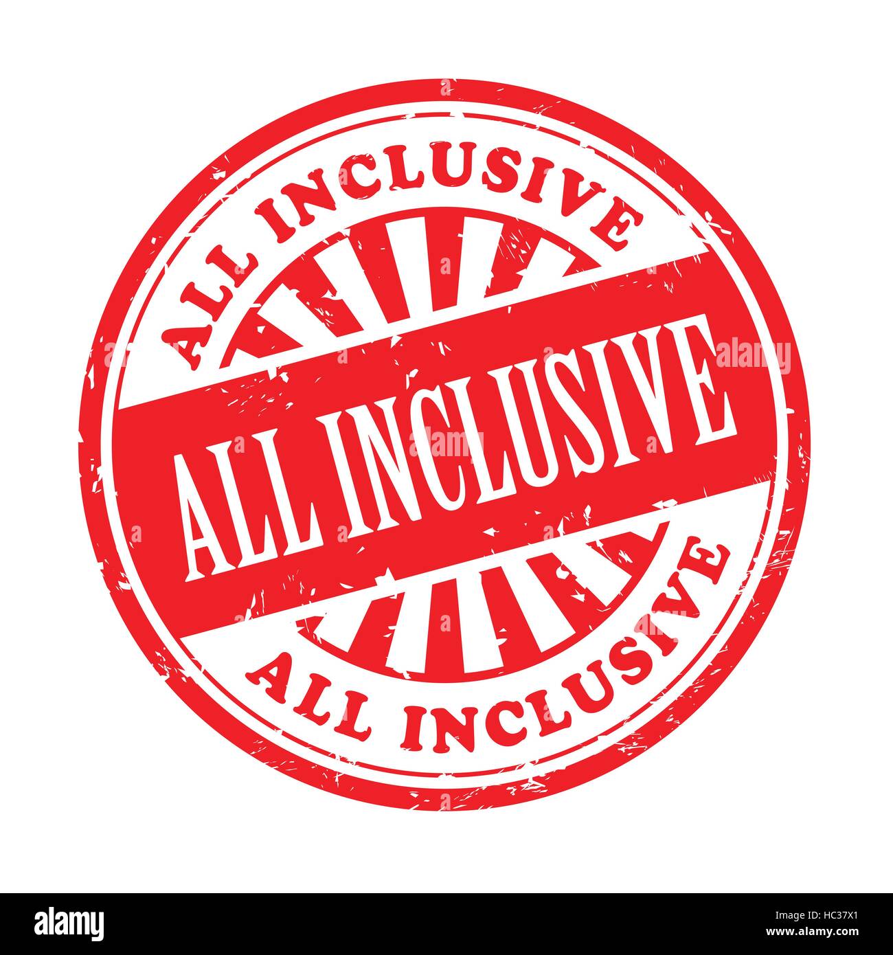 illustration of grunge rubber stamp with the text all inclusive written ...