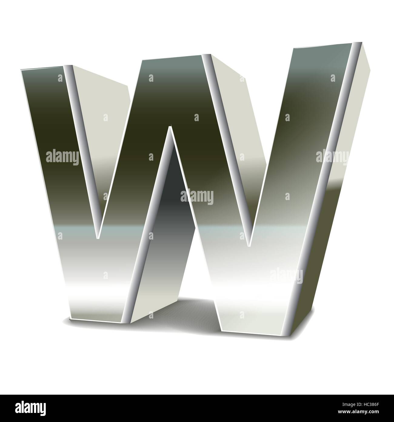 Silver w Stock Vector Images - Alamy