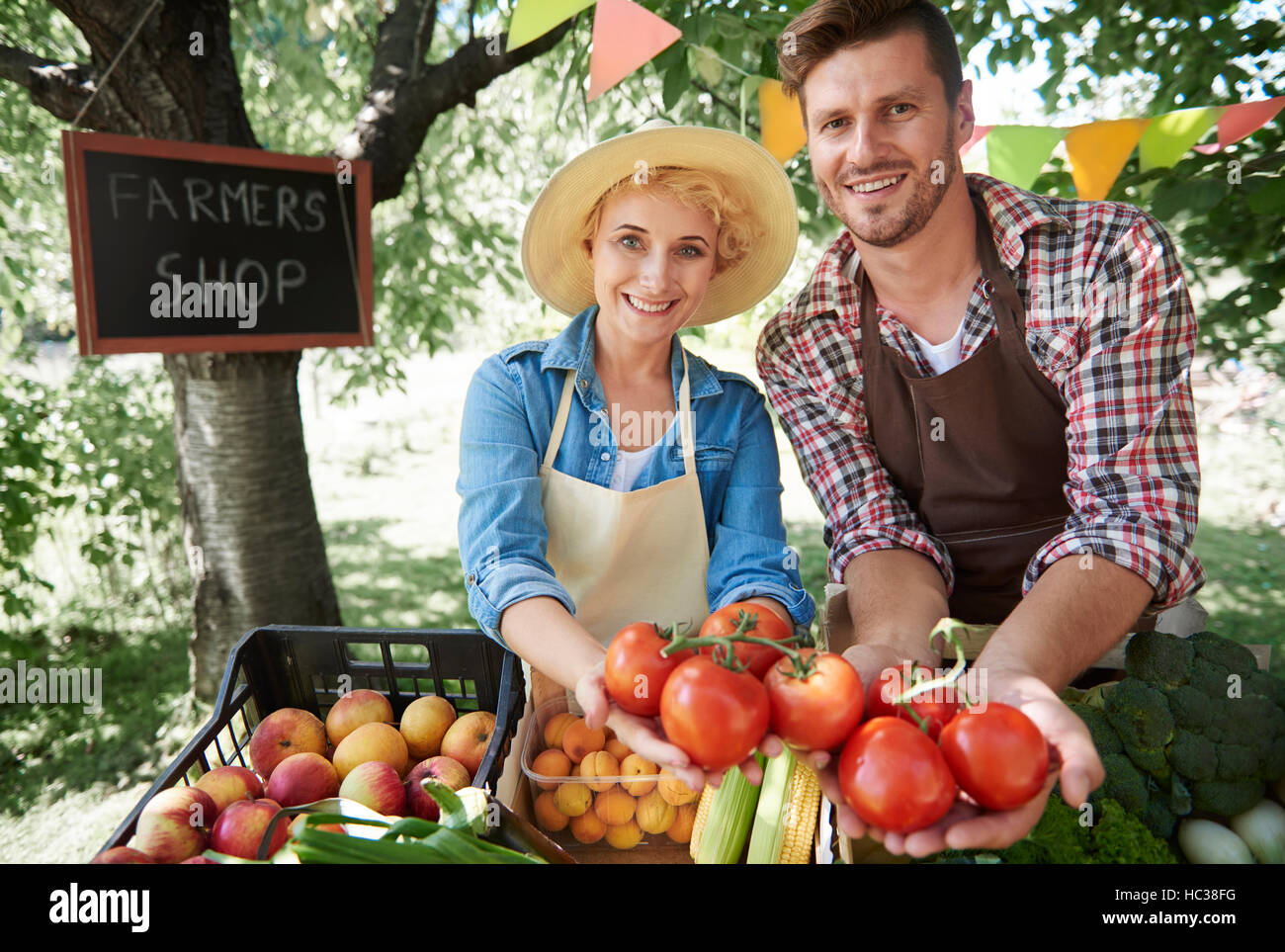 Healthy food makes you happier Stock Photo - Alamy