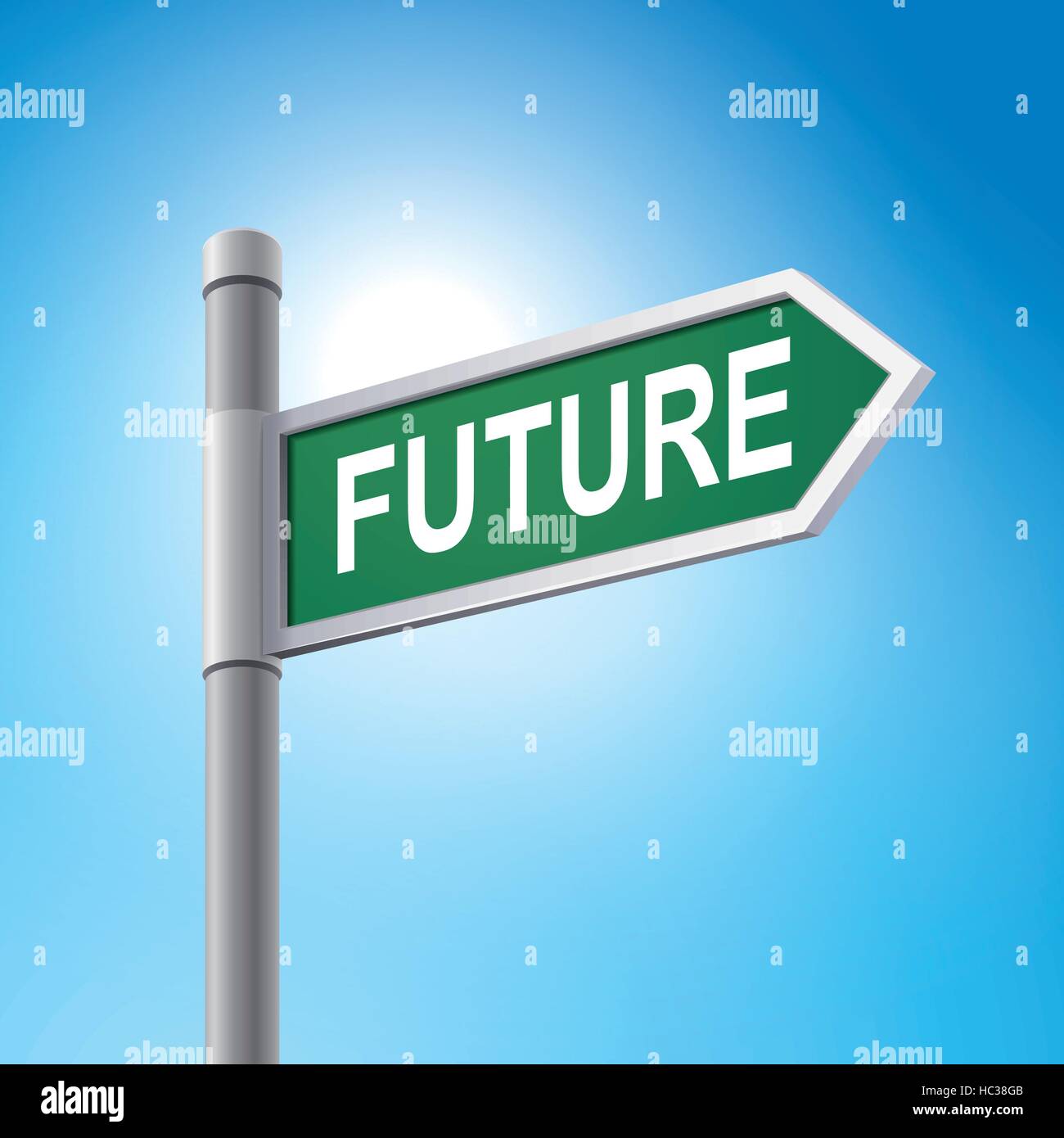 crossroad 3d vector road sign saying future Stock Vector Image & Art ...