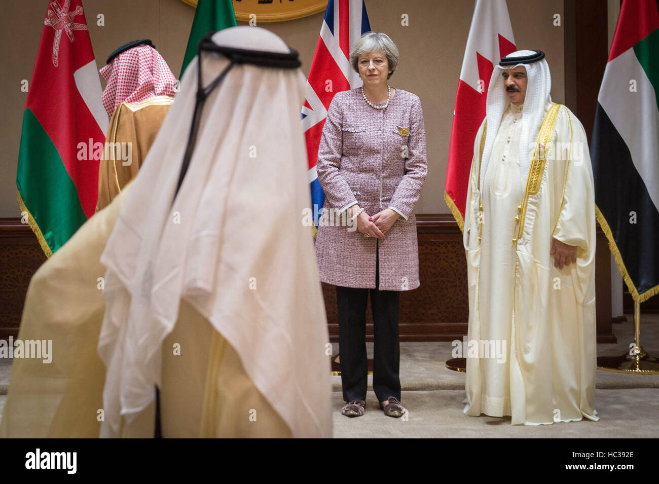 Prime Minister Theresa May joins the King of Bahrain Hamad Bin Isa ...