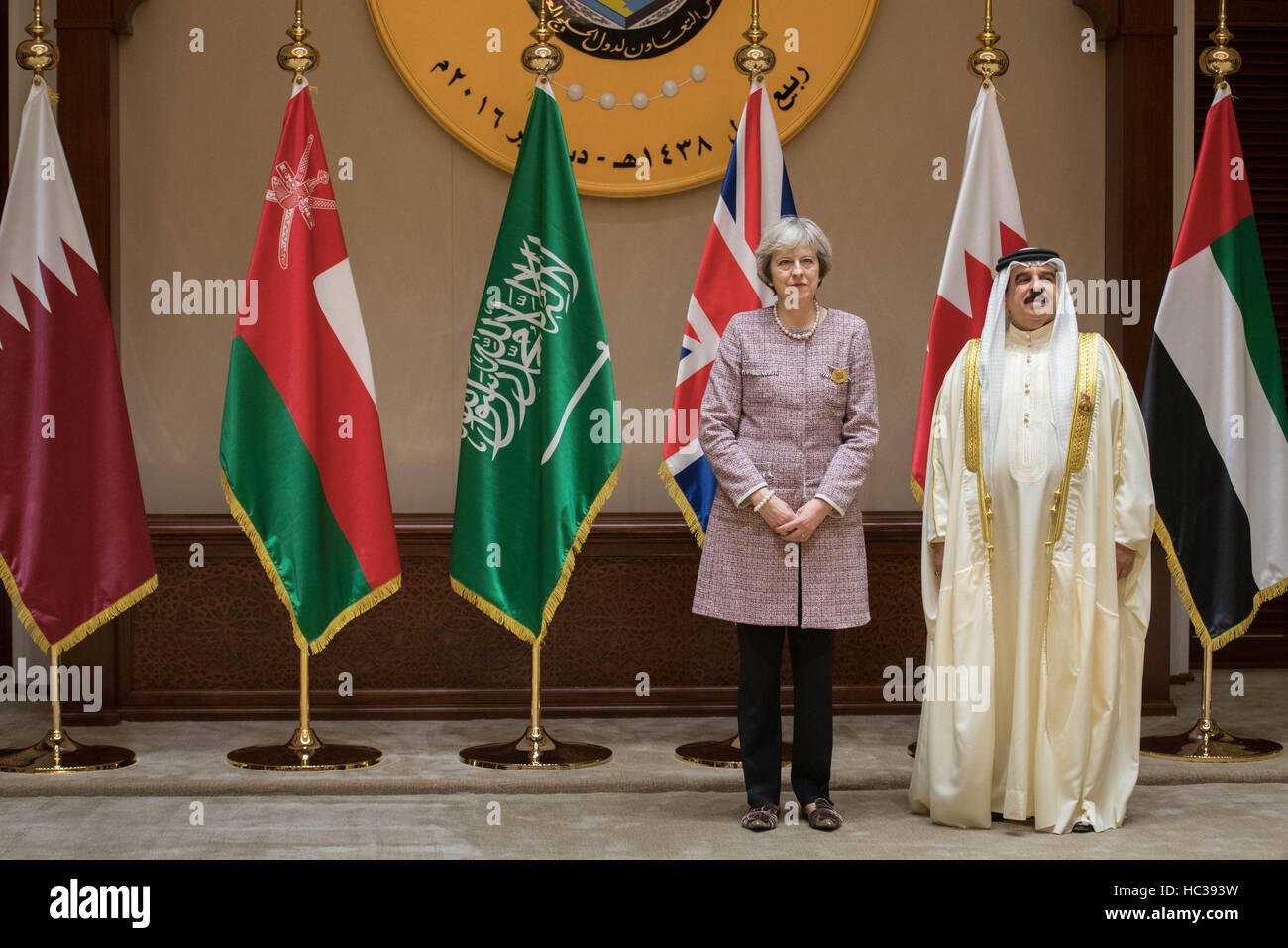 Prime Minister Theresa May joins the King of Bahrain Hamad Bin Isa ...