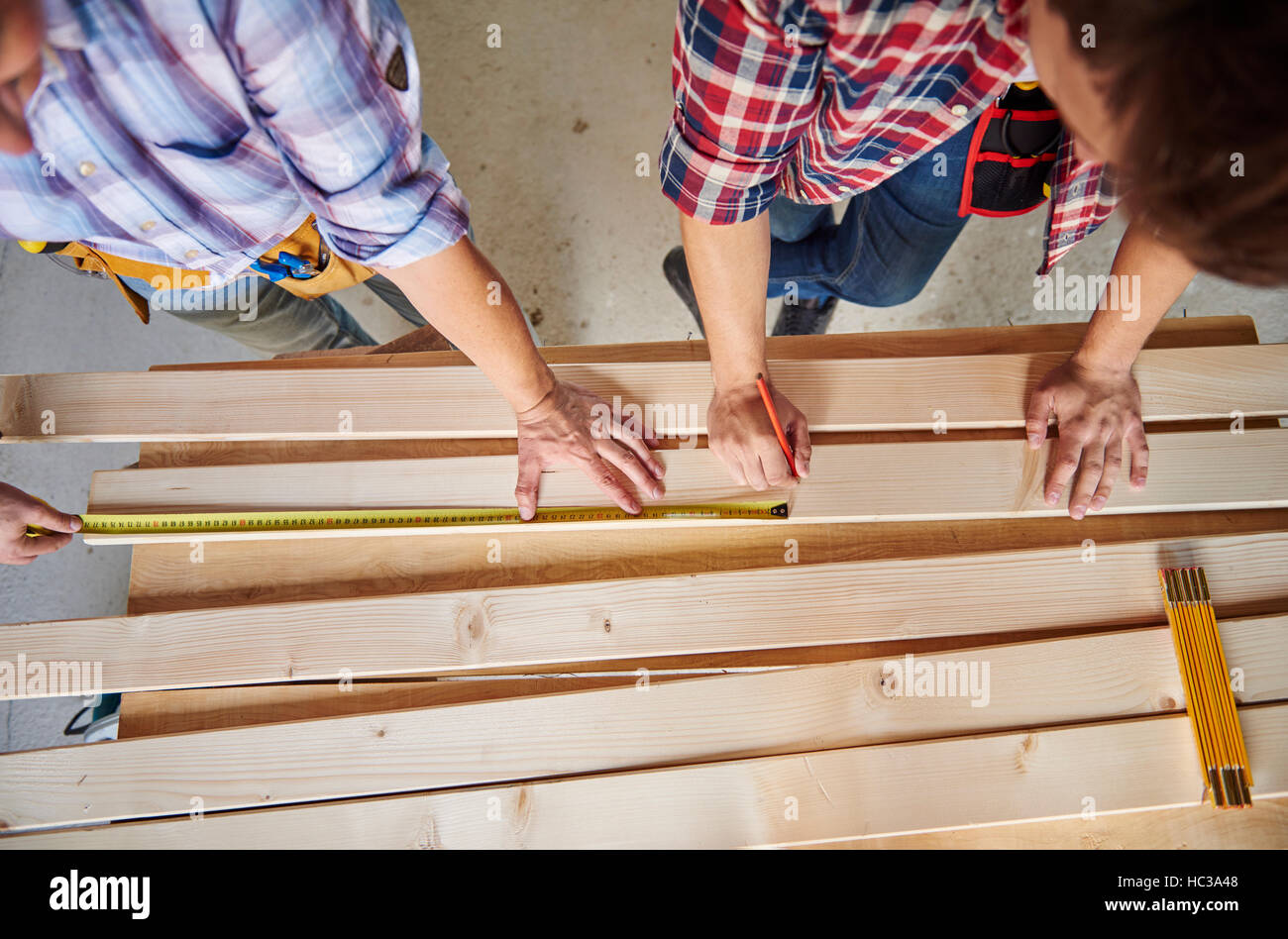 Carpenters wood meter tool hi-res stock photography and images - Alamy