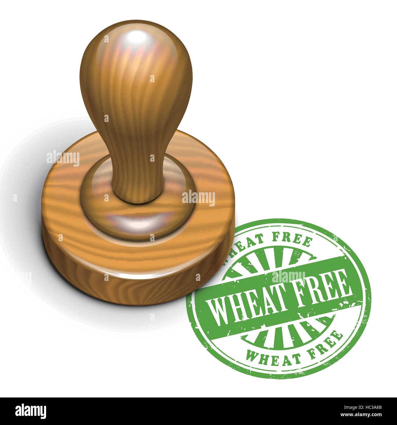 illustration of grunge rubber stamp with the text wheat free written ...