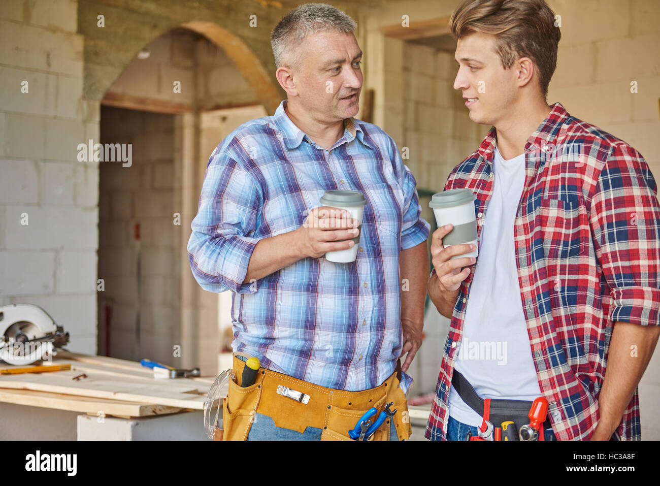 Break time with cup of coffee Stock Photo - Alamy