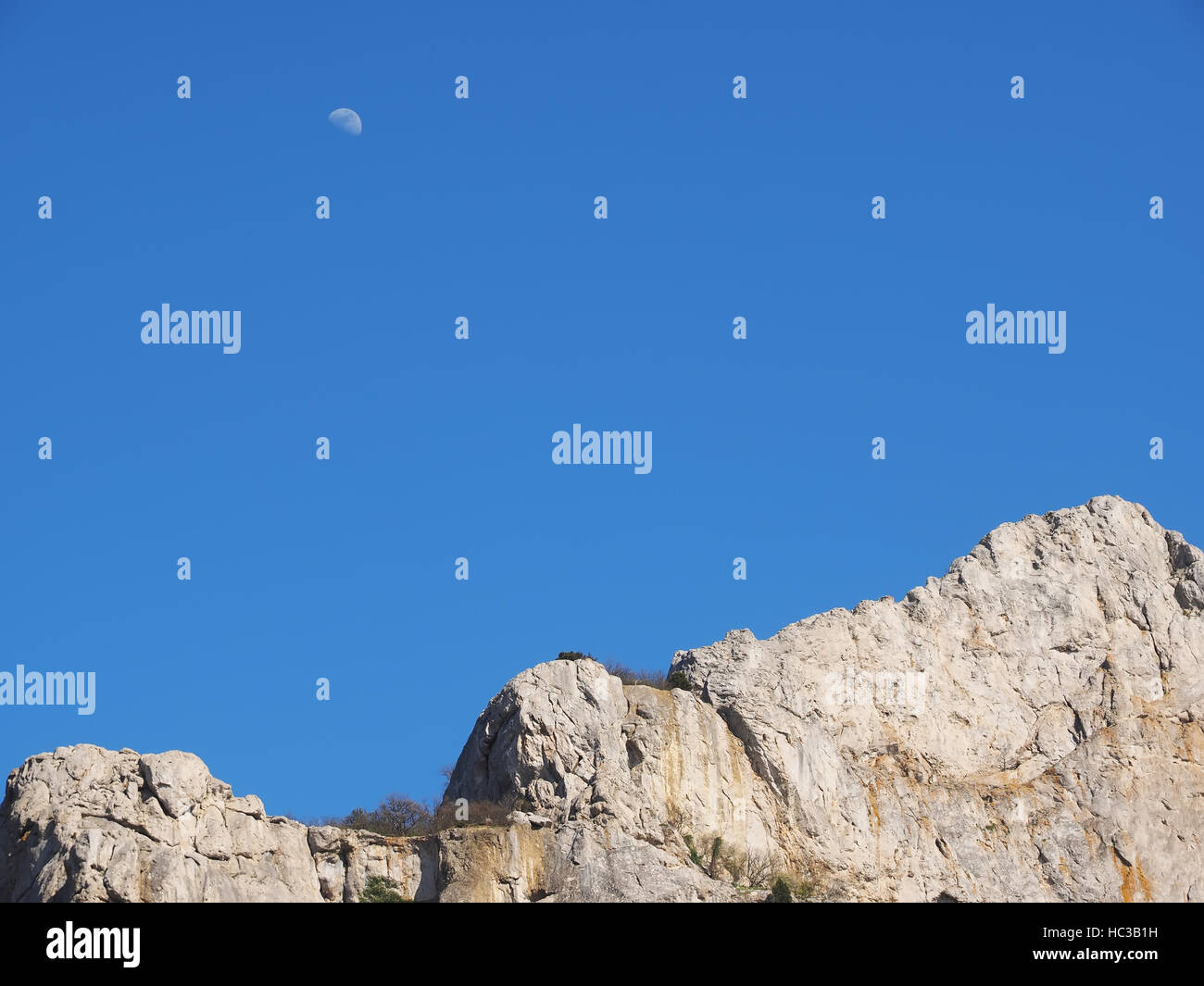 moon and mountains Stock Photo - Alamy