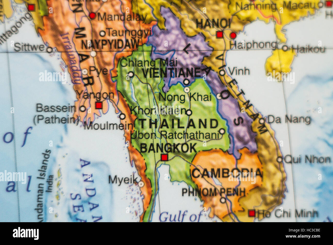 Thailand political map capital bangkok hi-res stock photography and ...
