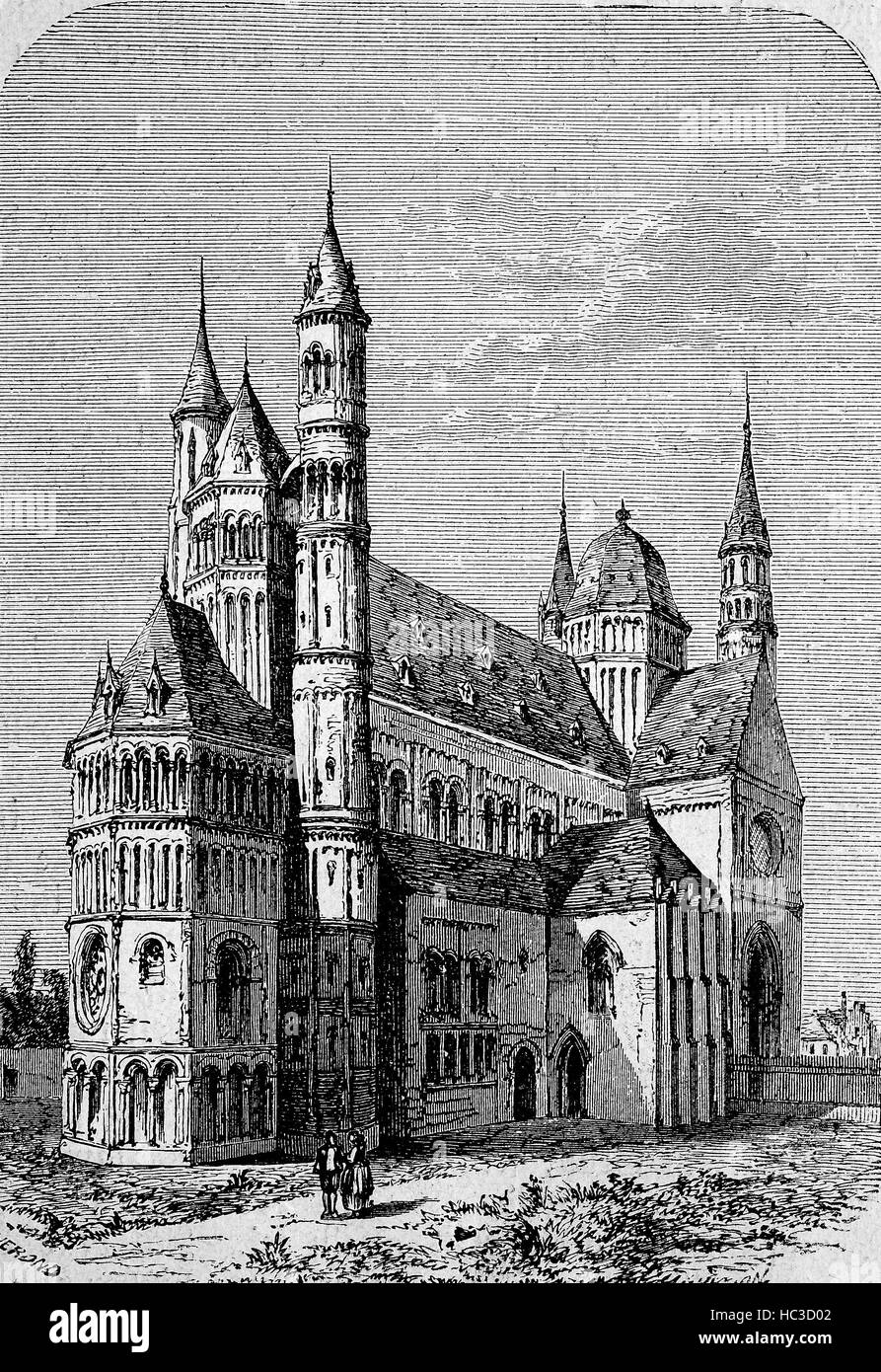 The St Peter's Dom, Wormser Dom, a church in Worms, southern Germany ...