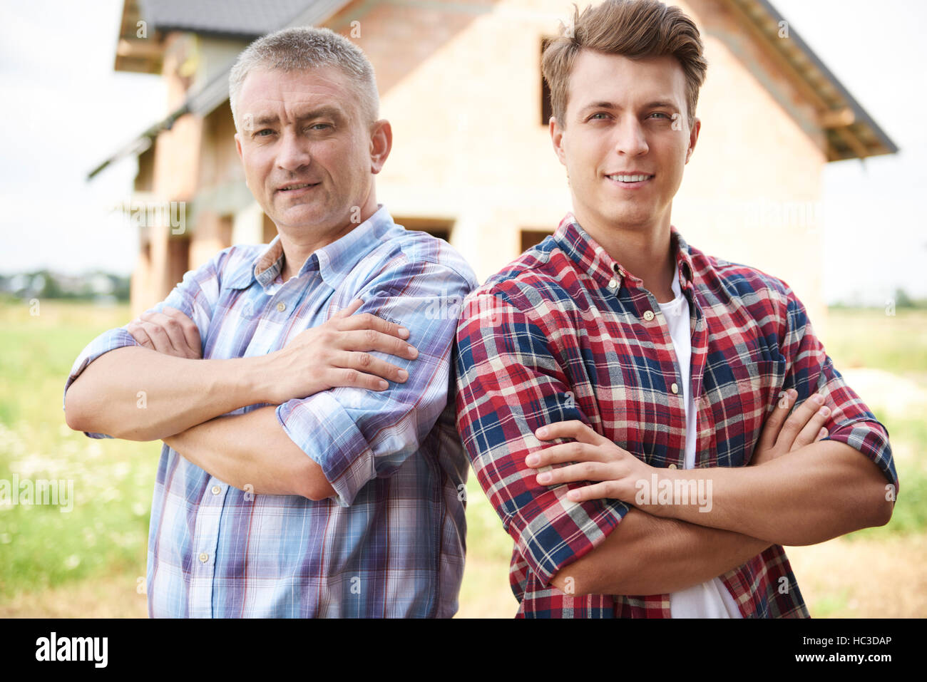 Proper collaboration of two men always works Stock Photo - Alamy