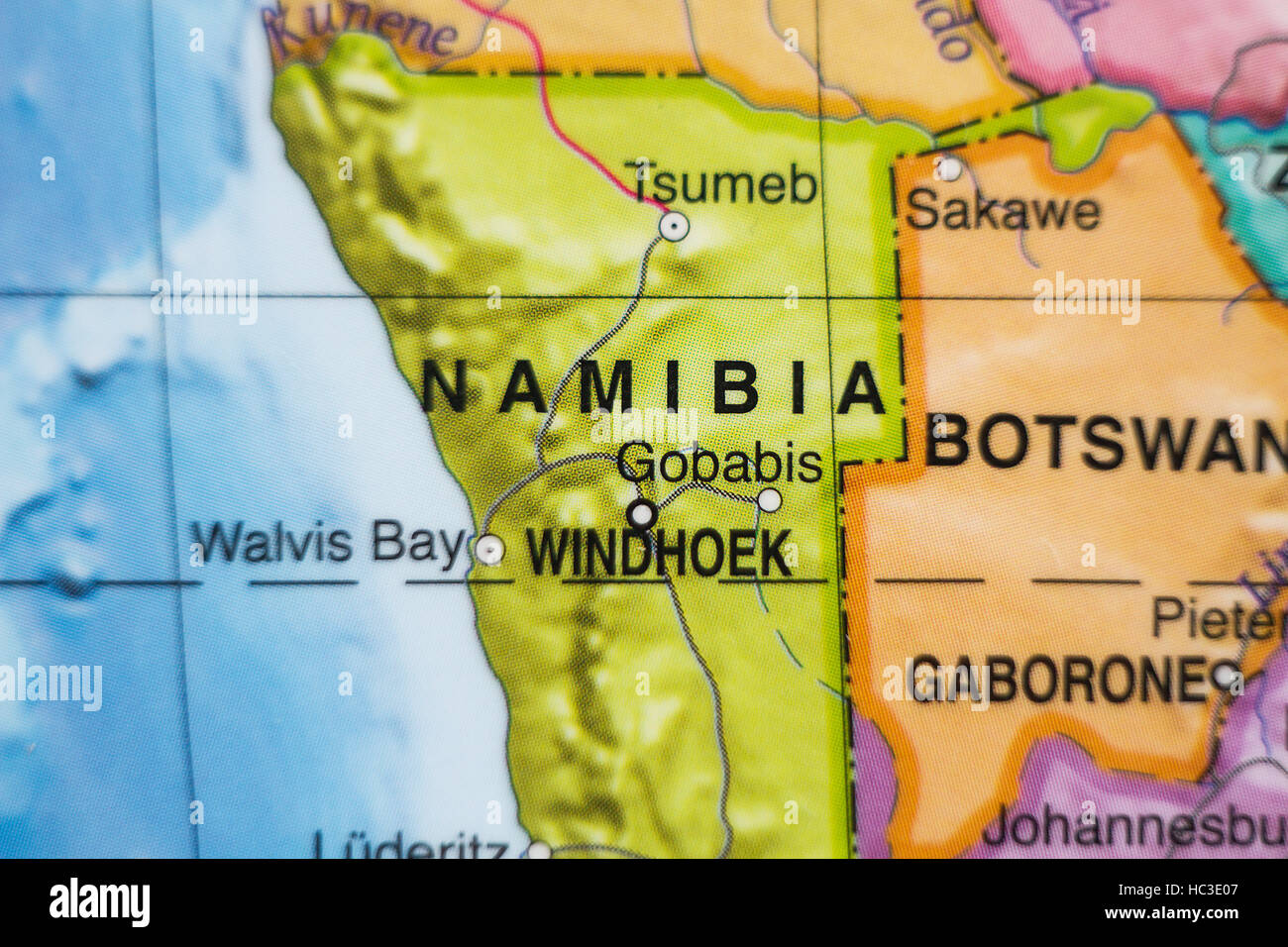 Map of windhoek hi-res stock photography and images - Alamy