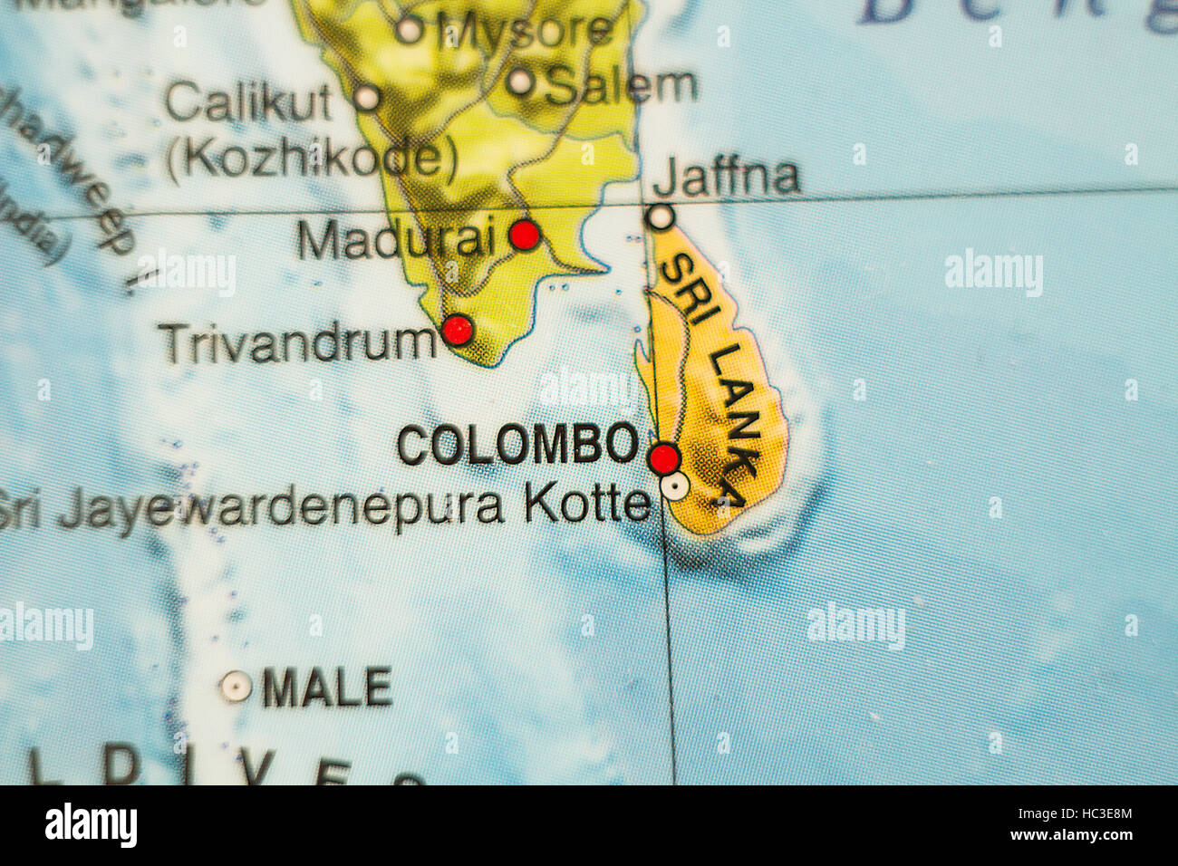 Ceylon sri lanka map colombo hi-res stock photography and images - Alamy