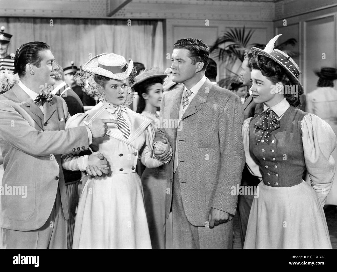 ONE SUNDAY AFTERNOON, from left: Don DeFore, Janis Paige, Dennis Morgan ...