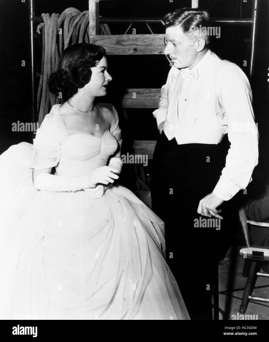 ON THE RIVIERA, from left: Joan Bennett visiting Danny Kaye on set ...