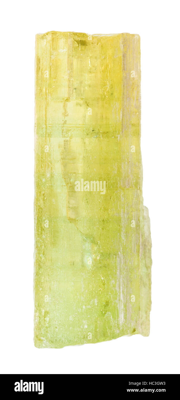 macro shooting of specimen of natural mineral - raw heliodor (golden ...