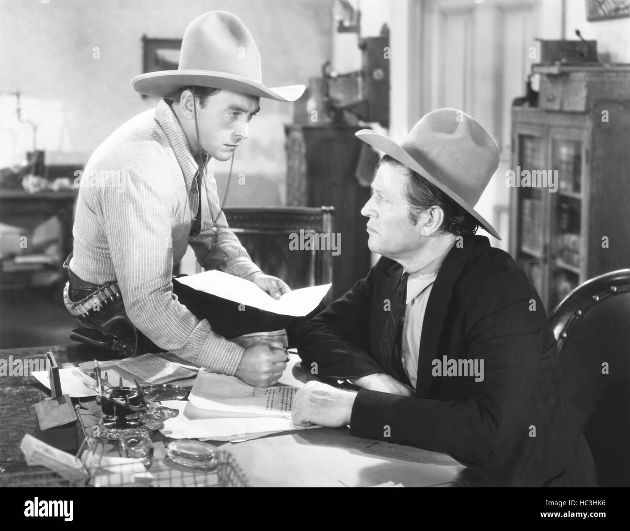 PAINTED DESERT, from left: George O'Brien, Fred Kohler, 1938 Stock Photo - Alamy