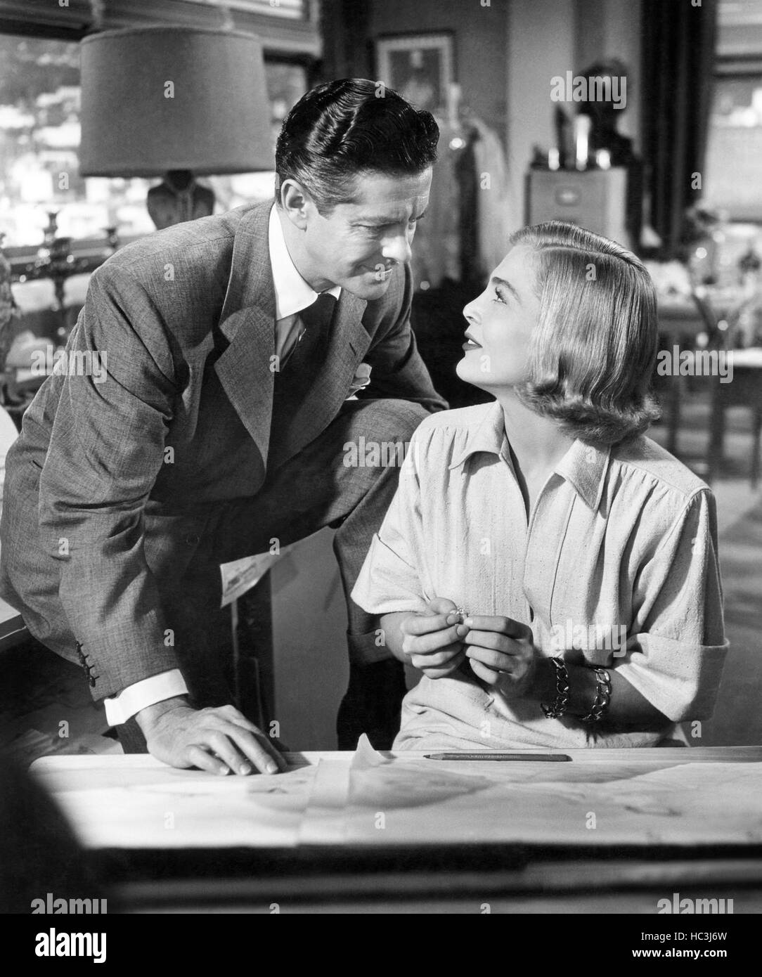 PAID IN FULL, from left: Robert Cummings, Lizabeth Scott, 1950 Stock Photo - Alamy