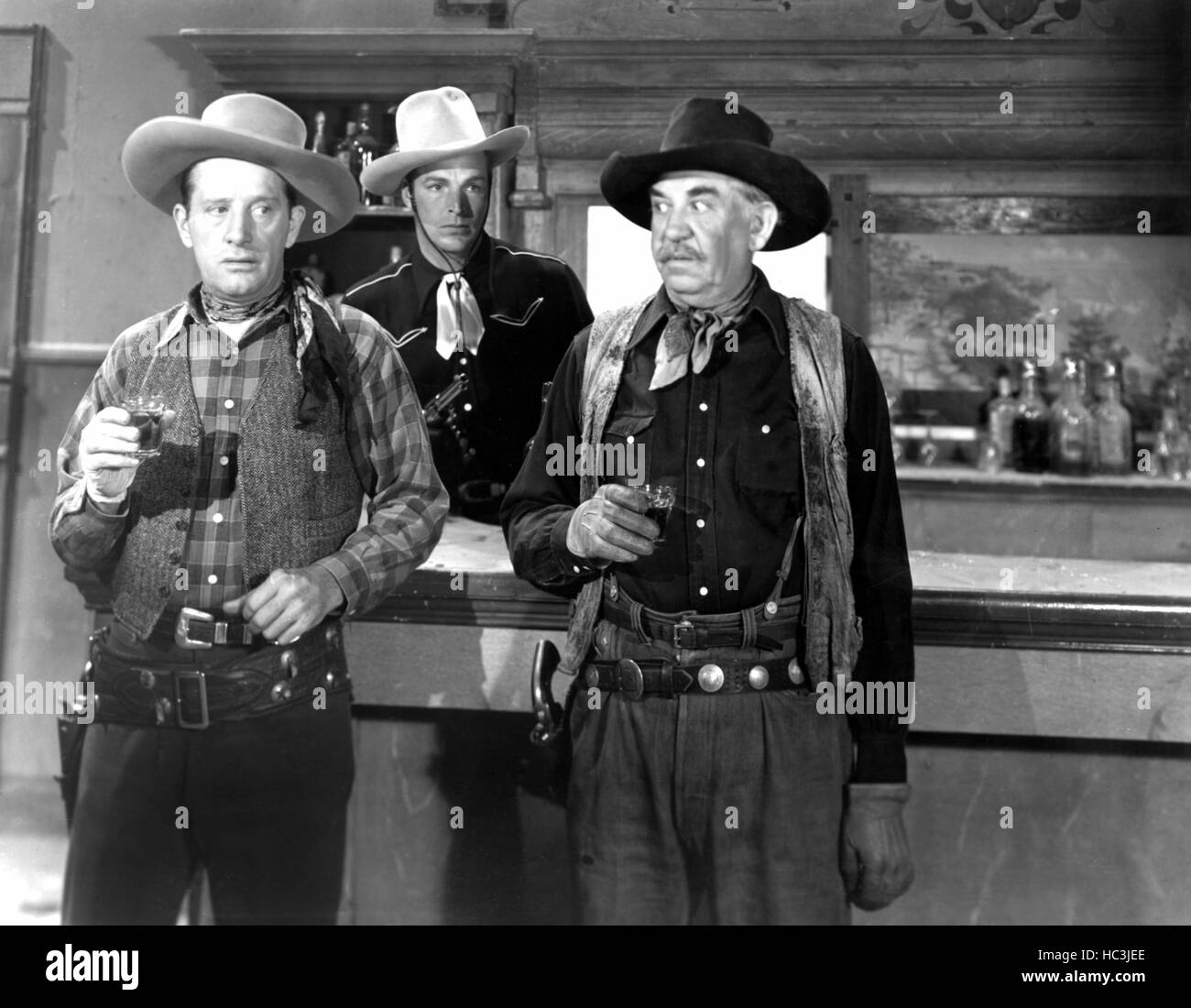 PANHANDLE TRAIL (aka, THE MYSTERIOUS RIDER), Buster Crabbe, Slim ...