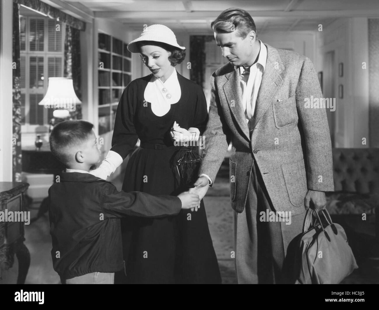 PAULA, from left, Tommy Rettig, Loretta Young, Kent Smith, 1952 Stock ...
