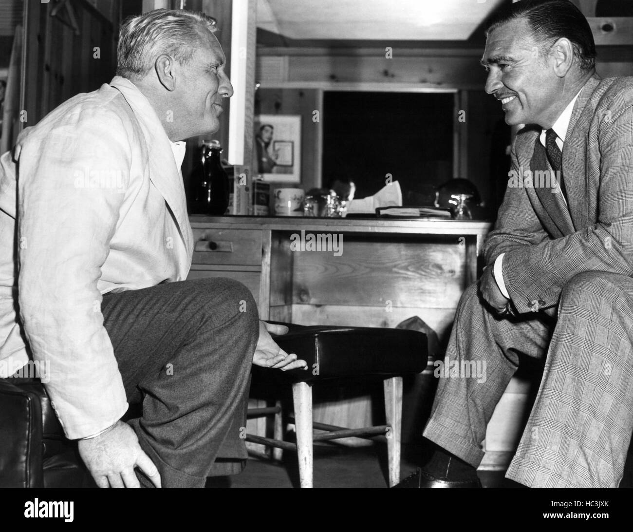 THE PEOPLE AGAINST O'HARA, Spencer Tracy is visited by Clark Gable in ...