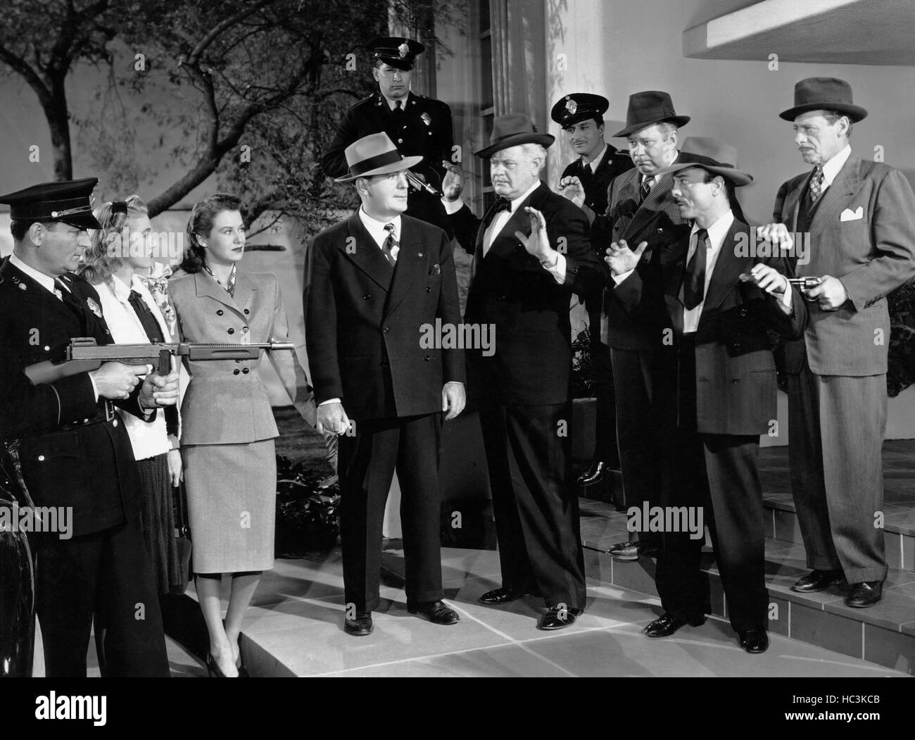 PERILOUS HOLIDAY, cast includes, from left, Audrey Long, Ruth Warrick ...