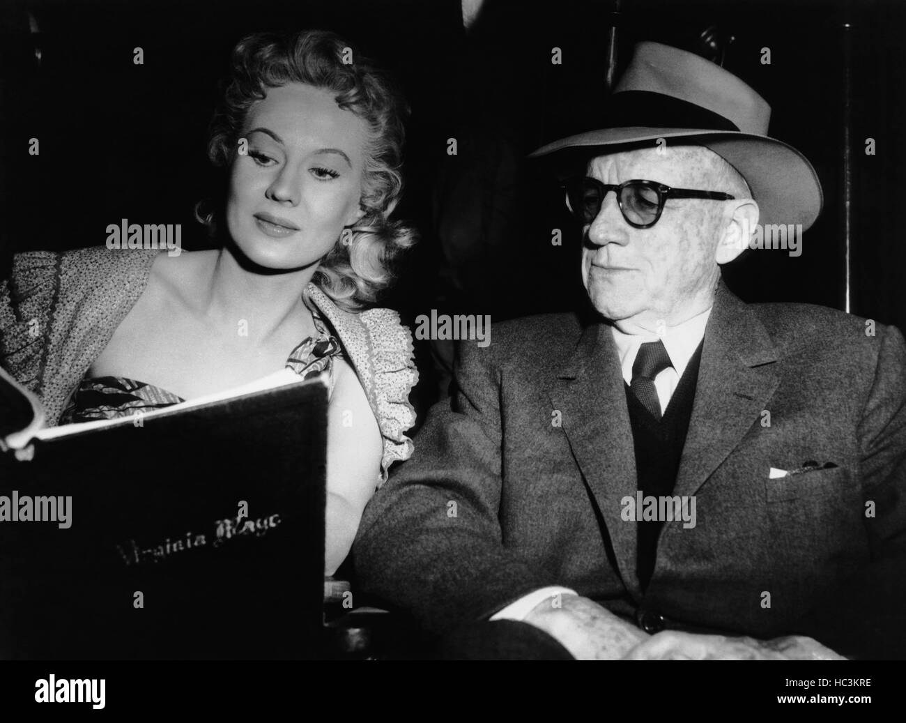 PEARL OF THE SOUTH PACIFIC, from left, Virginia Mayo, director Allan ...