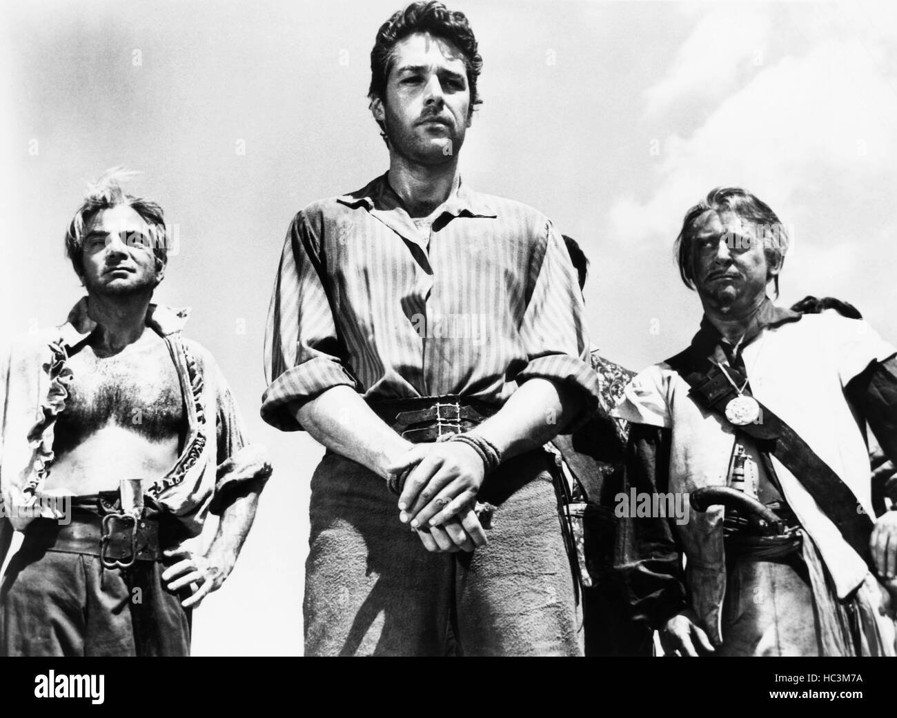 THE PIRATES OF BLOOD RIVER, Kerwin Matthews (center), Michael Ripper ...
