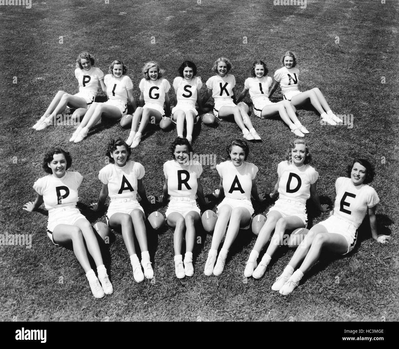 PIGSKIN PARADE, from left, front, Lynn Bari, Philippa Hilber, Sonya ...