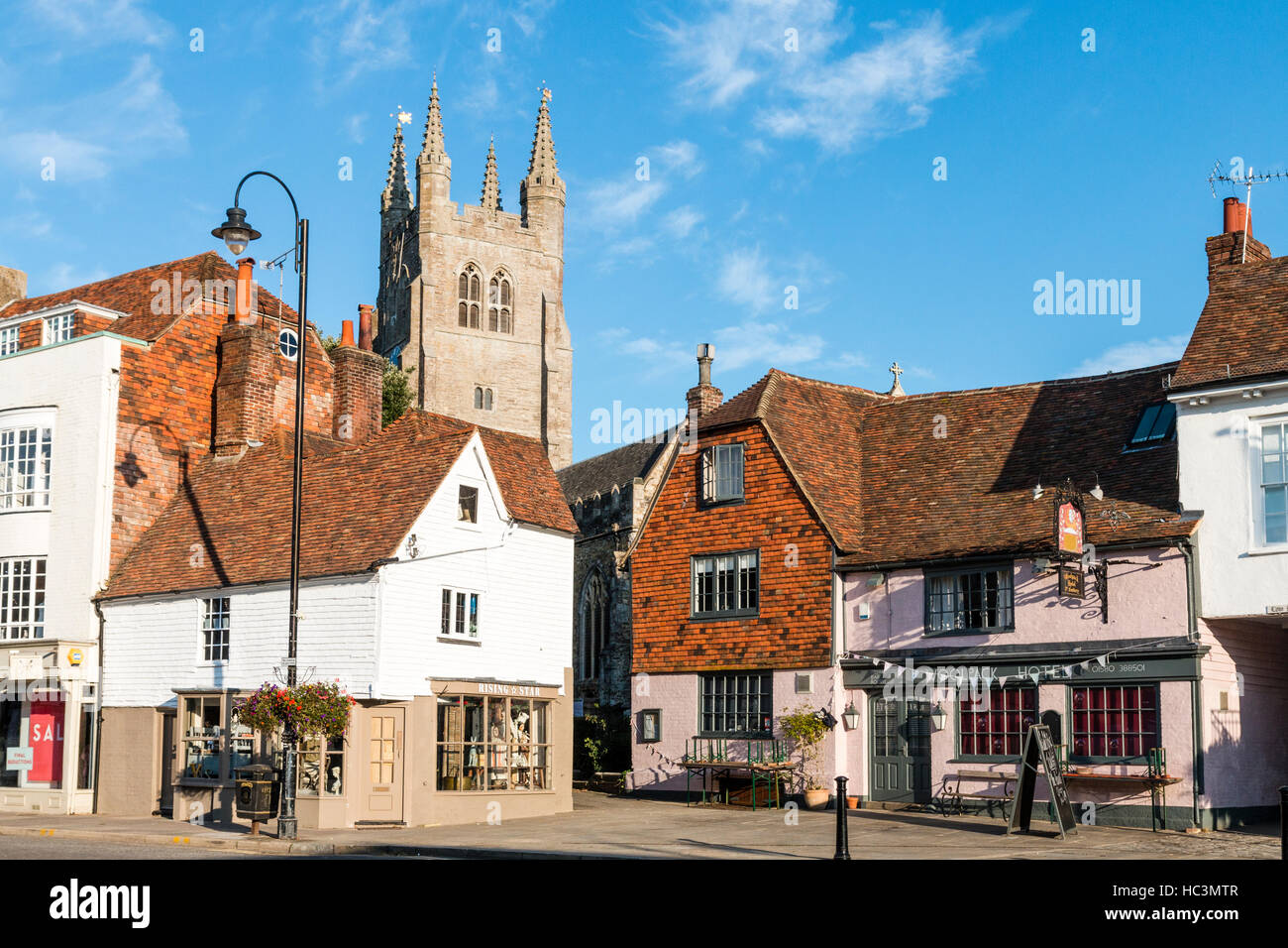 England, Tenterden. 16th century 'The Woolpack' coaching inn and 15th ...