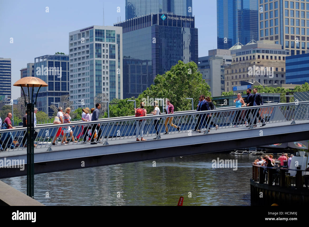 Melbourne footbridge hi-res stock photography and images - Alamy