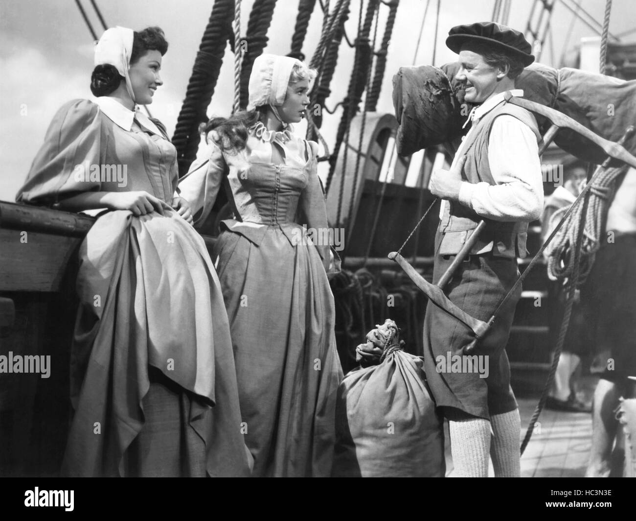 PLYMOUTH ADVENTURE, from left: Gene Tierney, Dawn Addams, Van Johnson ...