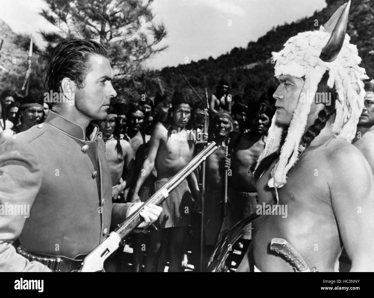 PONY SOLDIER, from left: Tyrone Power, Stuart Randall, 1952, TM ...