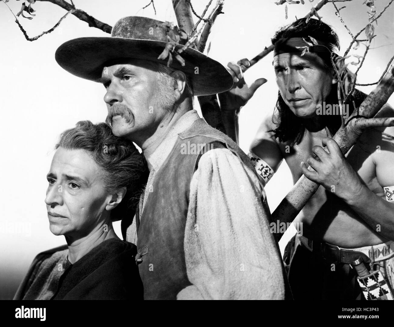 THE PRAIRIE, from left, Edna Holland, Charles Evans, Chief Yowlachie ...
