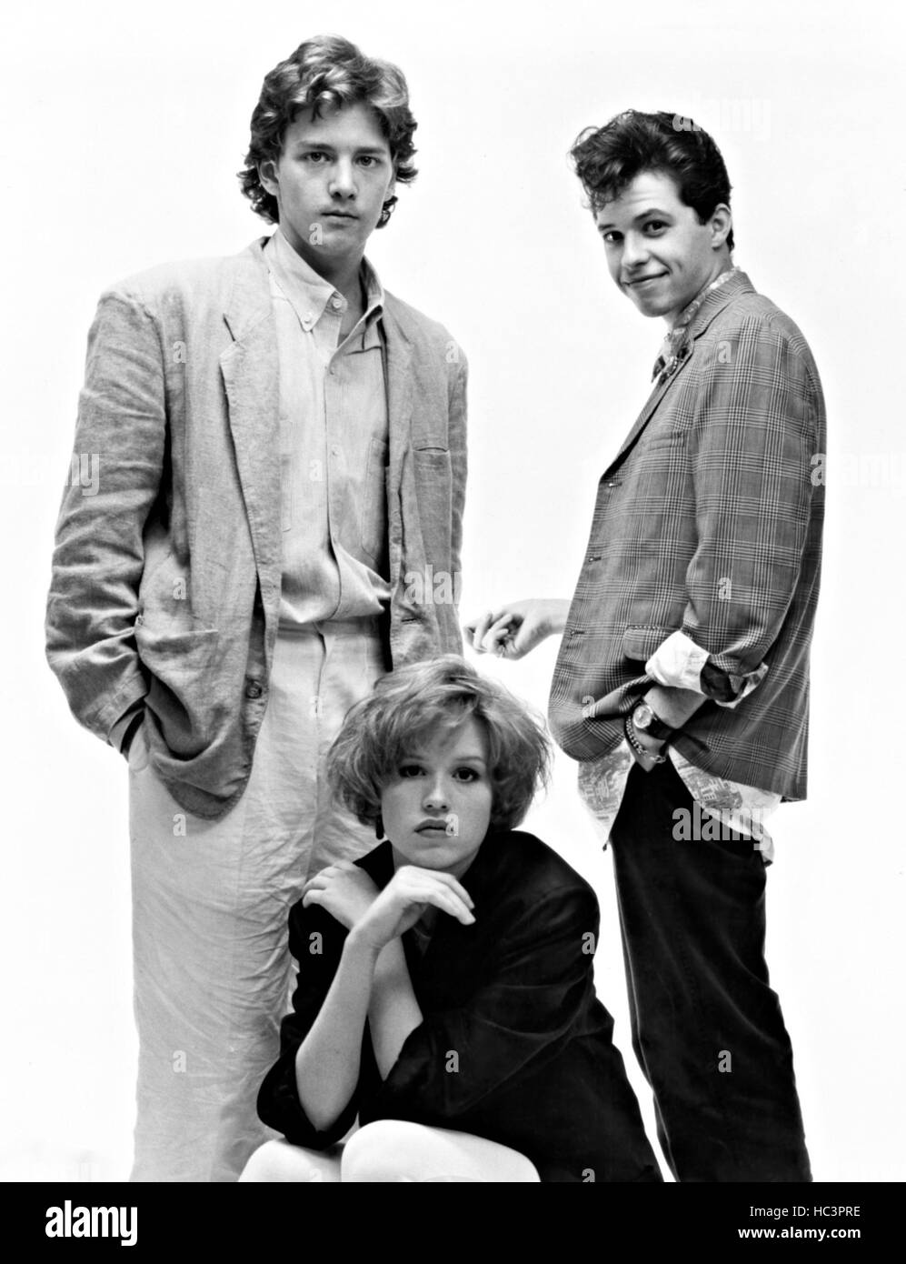 PRETTY IN PINK, l-r: Andrew McCarthy, Molly Ringwald, Jon Cryer, 1986 ...