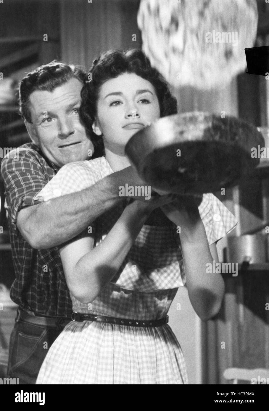 RAISING A RIOT, Kenneth More, Shelagh Fraser, 1955 Stock Photo - Alamy